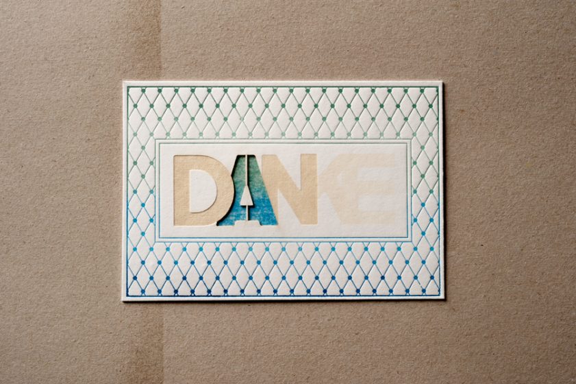 DANKE postcard – letterpress Manufaktur Salzburg